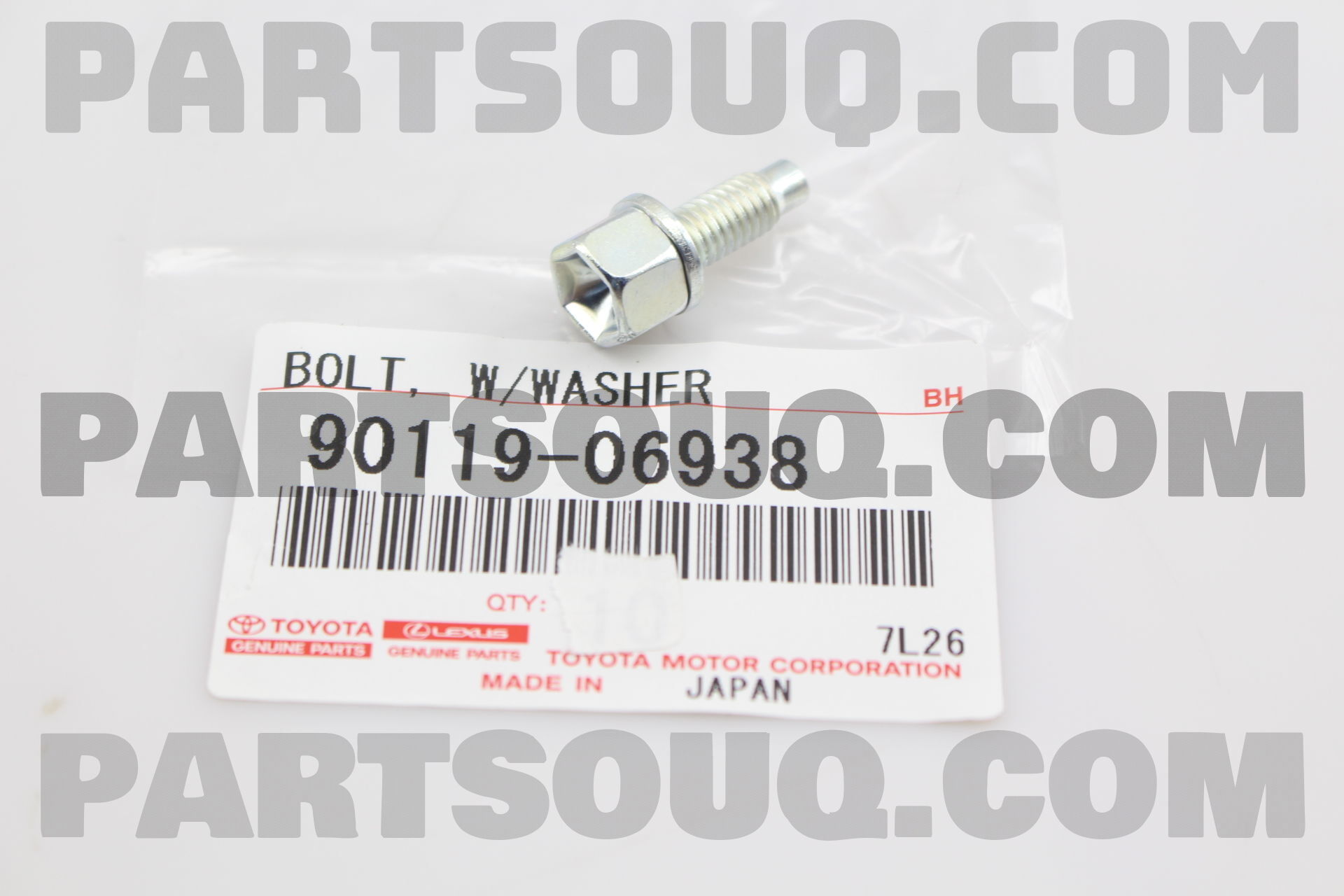 BOLT, W/WASHER 9011906938 | Toyota Parts | PartSouq