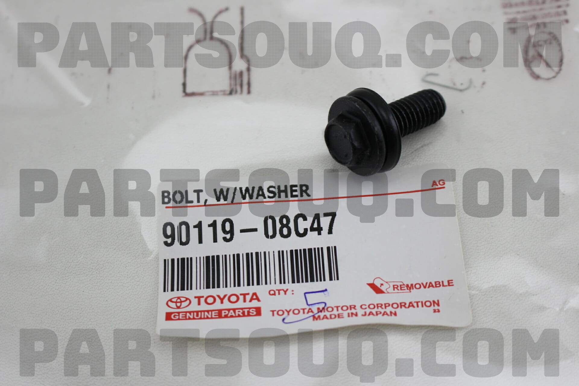 BOLT, W/WASHER 9011908C47 | Toyota Parts | PartSouq