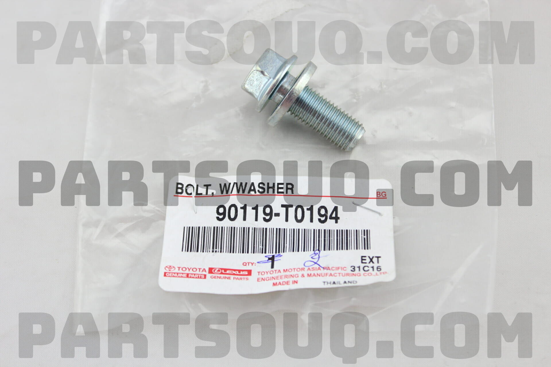 BOLT, W/WASHER 90119T0194 | Toyota Parts | PartSouq