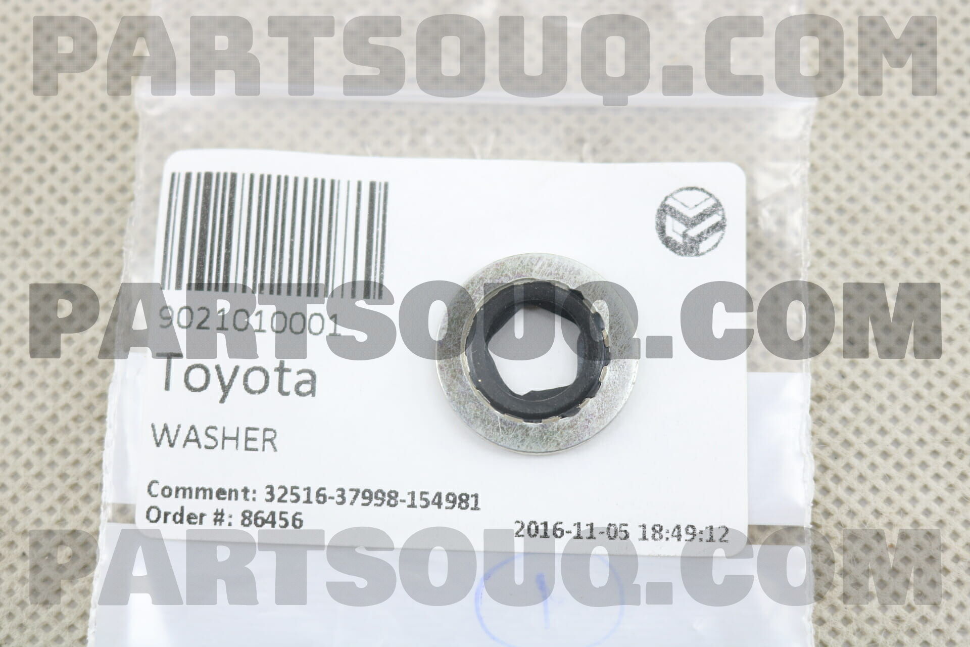 WASHER, SEAL(FOR CROSS SHAFT ADJUSTING SCREW) 9021010001 | Toyota Parts ...