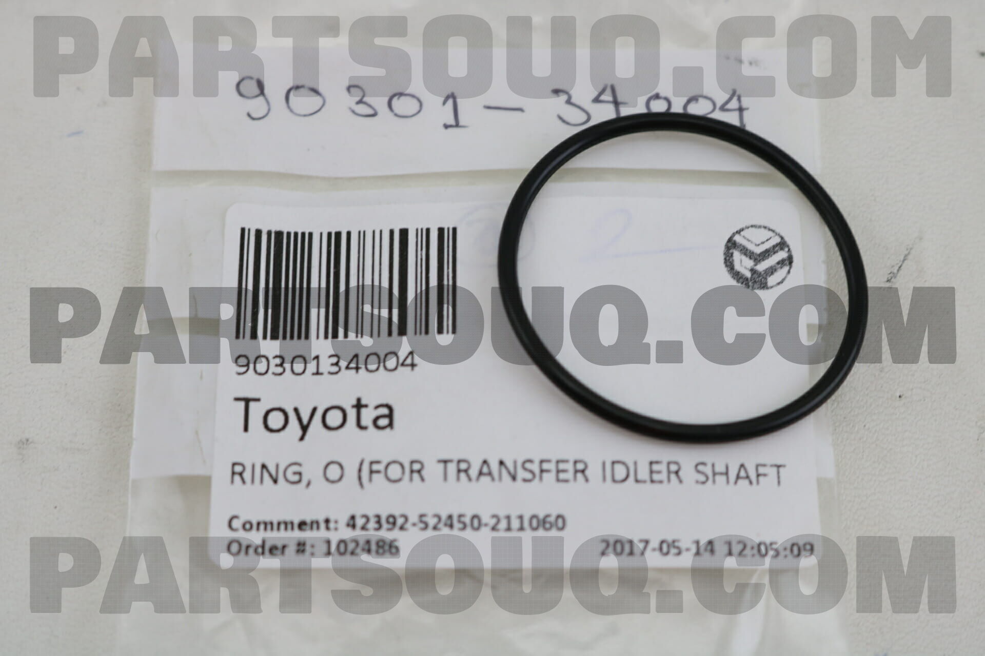 RING, O (FOR TRANSFER IDLER SHAFT) 9030134004 | Toyota Parts | PartSouq