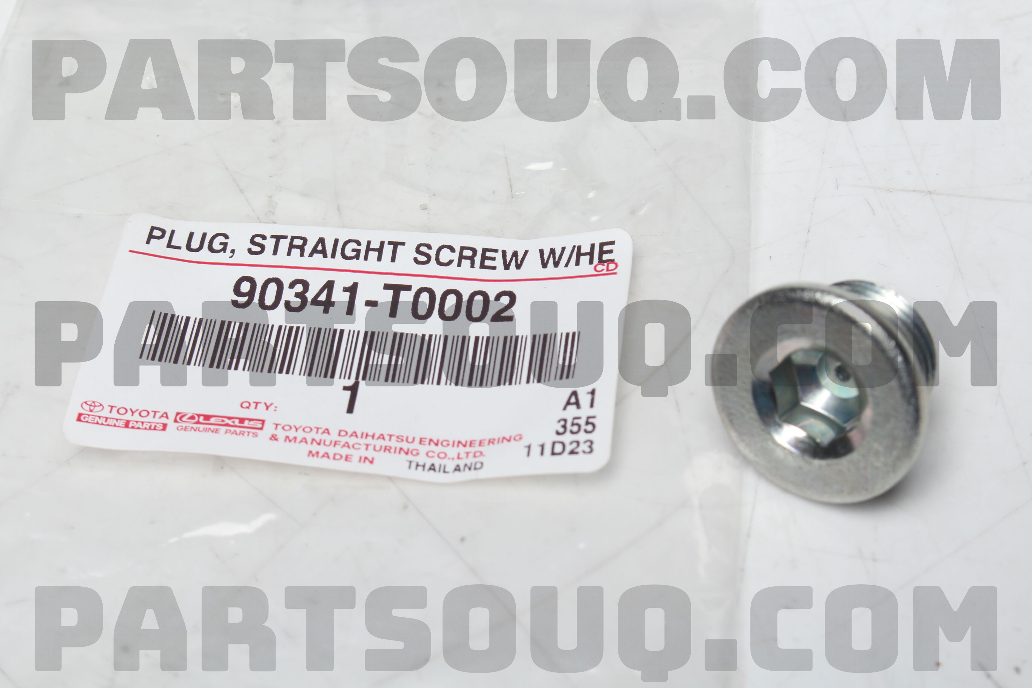 PLUG, FRONT DIFFERENTIAL FILLER 90341T0002 | Toyota Parts | PartSouq
