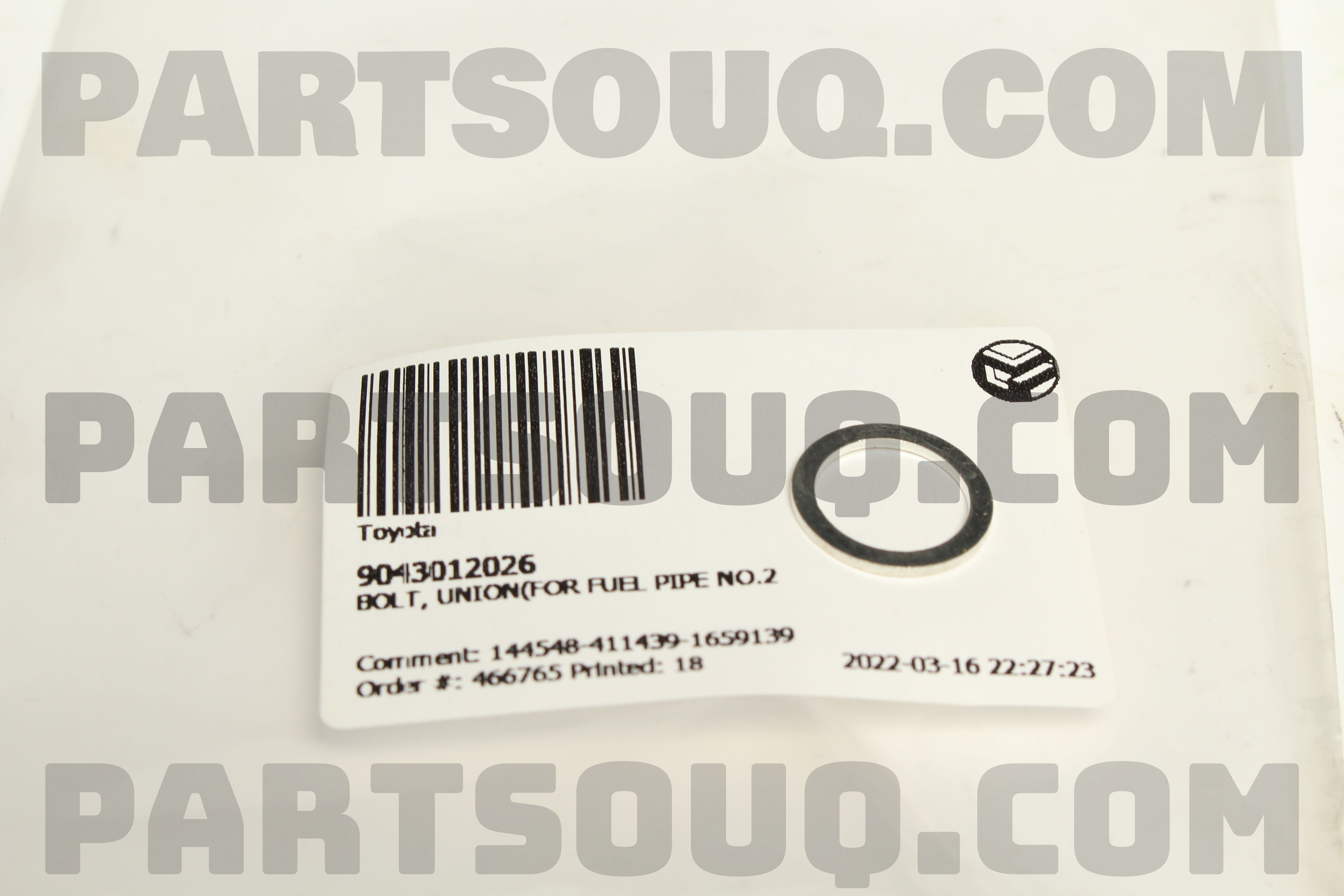 BOLT, UNION(FOR FUEL PIPE NO.2) 9043012026 | Toyota Parts | PartSouq