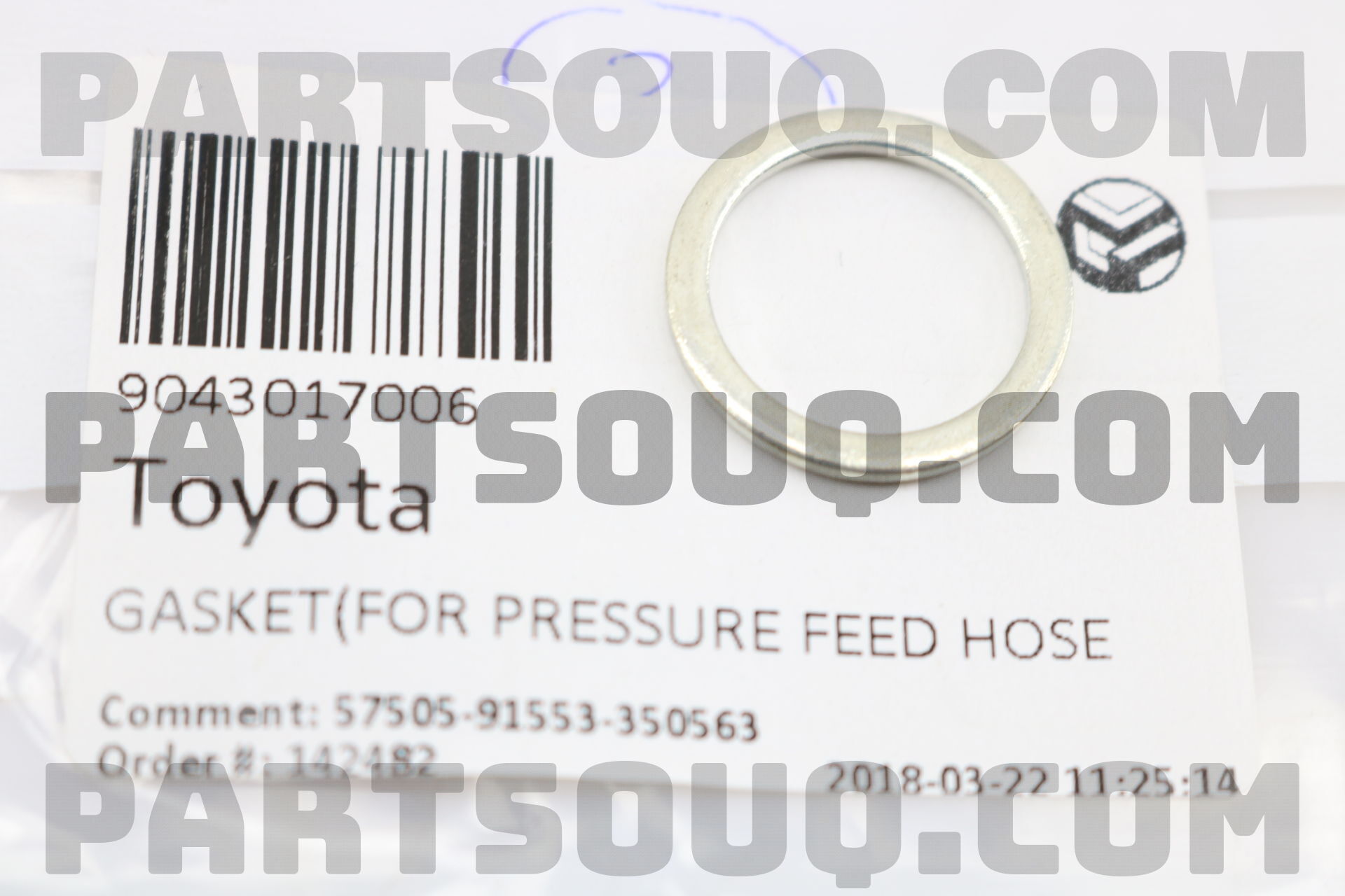 GASKET(FOR PRESSURE FEED HOSE) 9043017006 | Toyota Parts | PartSouq