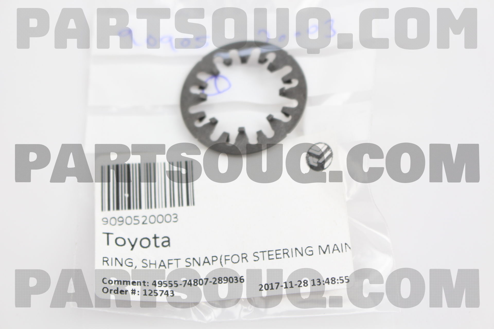 RING, SHAFT SNAP(FOR STEERING MAIN SHAFT) 9090520003 | Toyota Parts ...