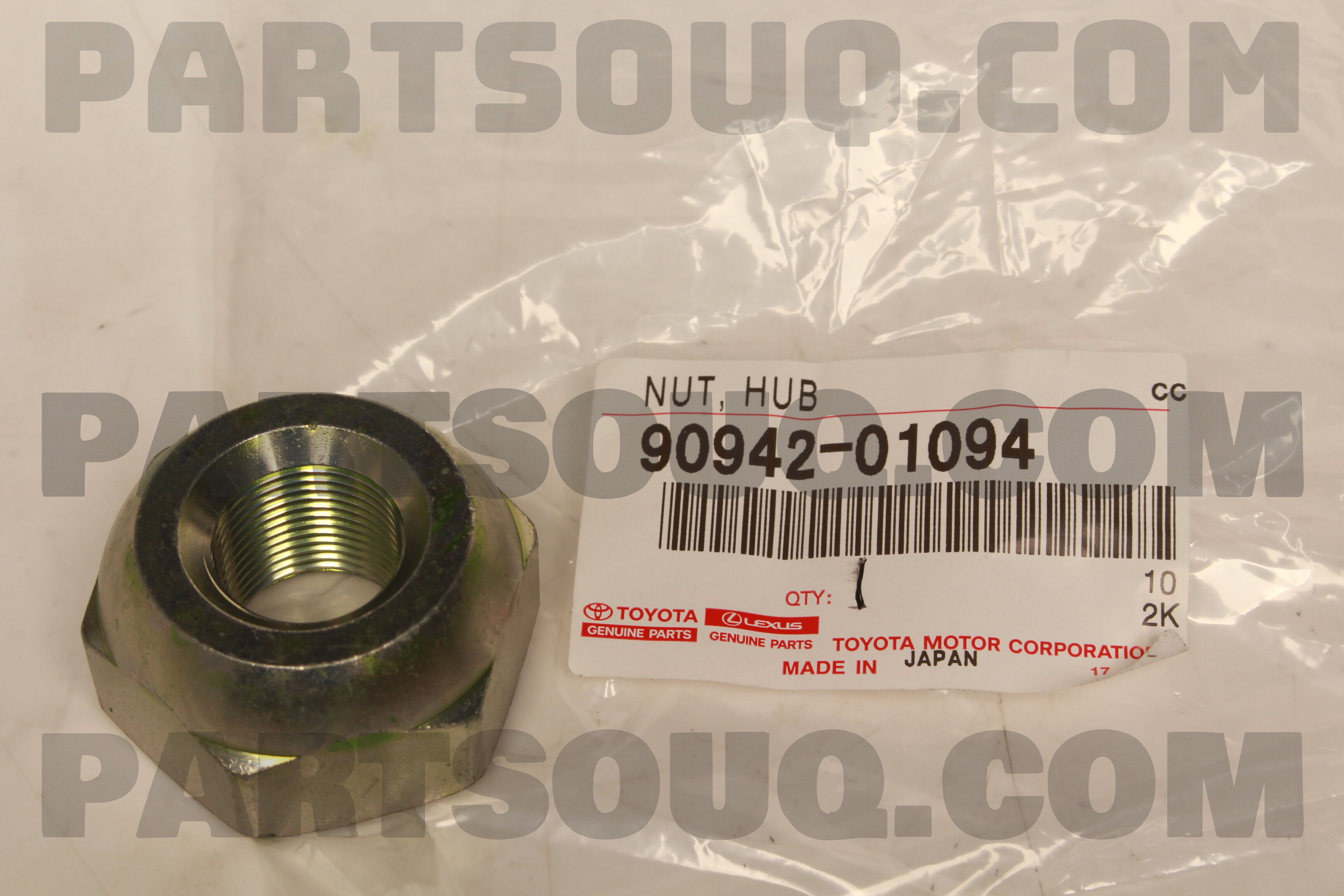 NUT, HUB (FOR AXLE) 9094201094 | Toyota Parts | PartSouq