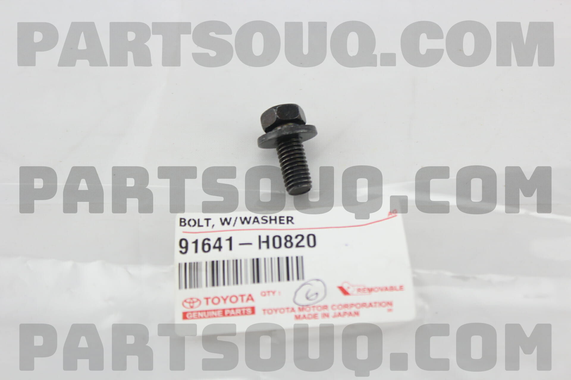 BOLT (FOR TRANSAXLE CASE UPPER COVER) 91641H0820 | Toyota Parts | PartSouq