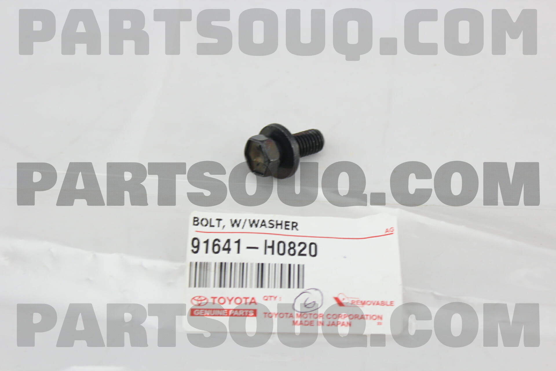 BOLT (FOR TRANSAXLE CASE UPPER COVER) 91641H0820 | Toyota Parts | PartSouq