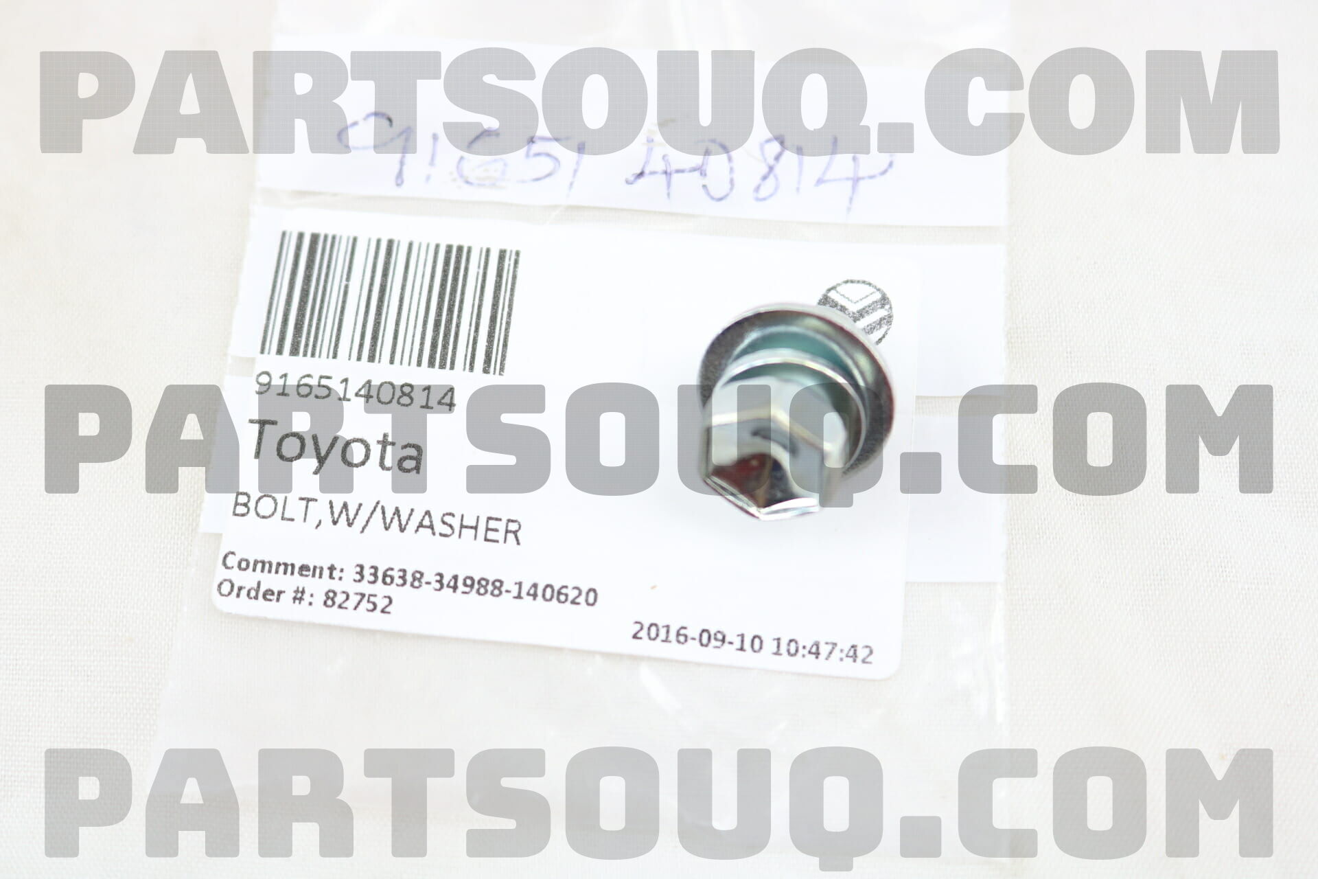 BOLT,W/WASHER 9165140814 | Toyota Parts | PartSouq