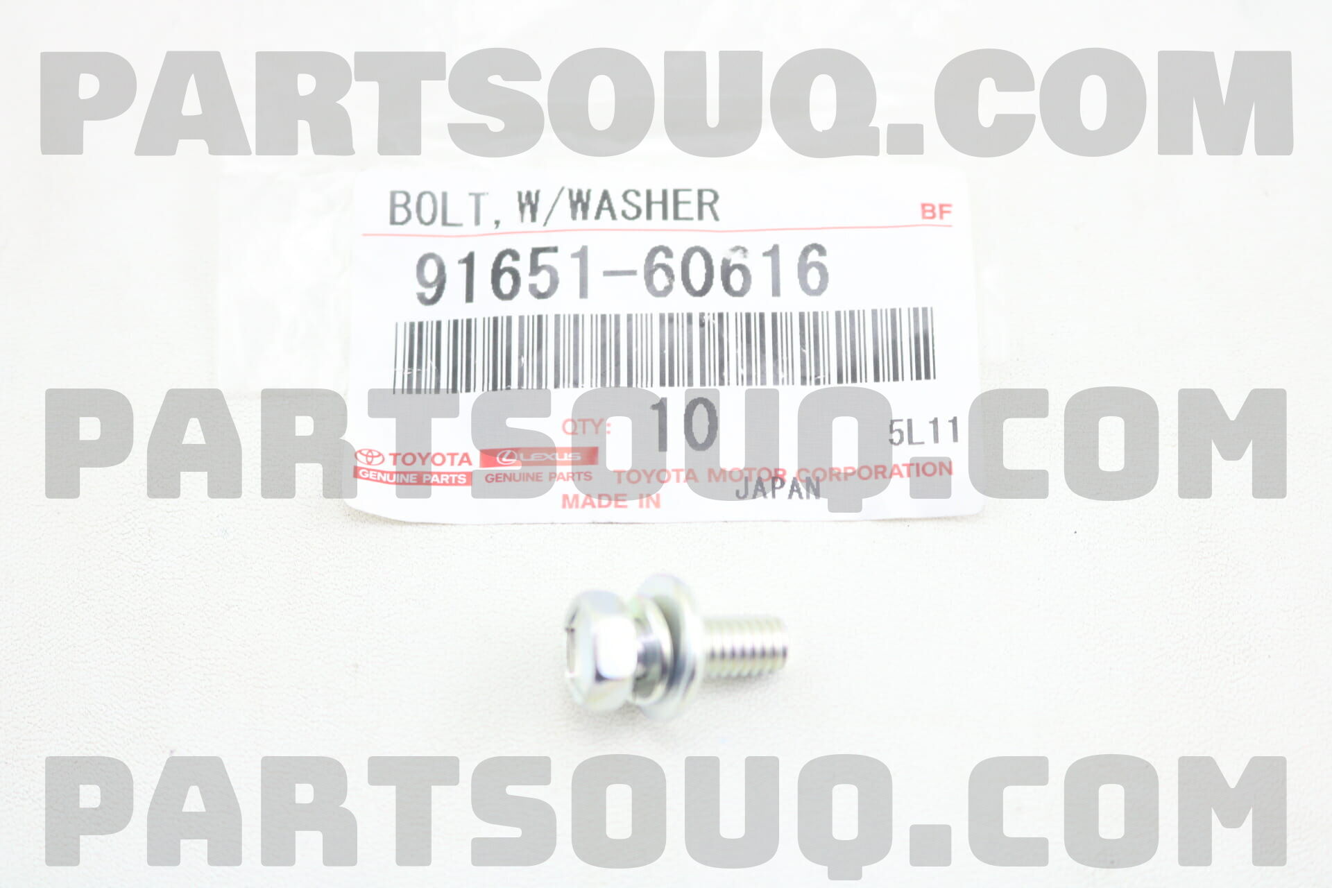 BOLT,W/WASHER 9165160616 | Toyota Parts | PartSouq