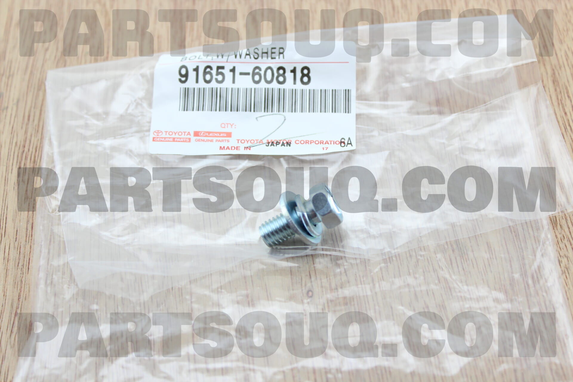 BOLT,W/WASHER 9165160818 | Toyota Parts | PartSouq