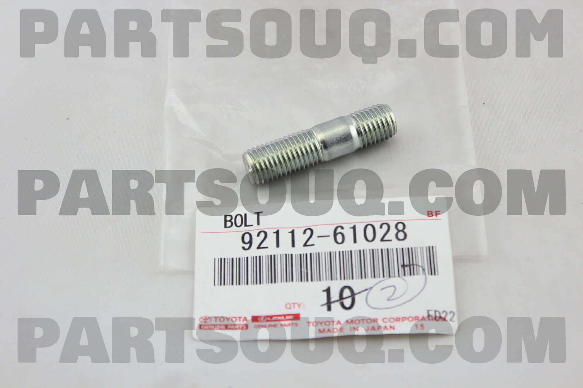 BOLT, STUD(FOR MANIFOLD TO CYLINDER HEAD) 9211261028 | Toyota Parts ...