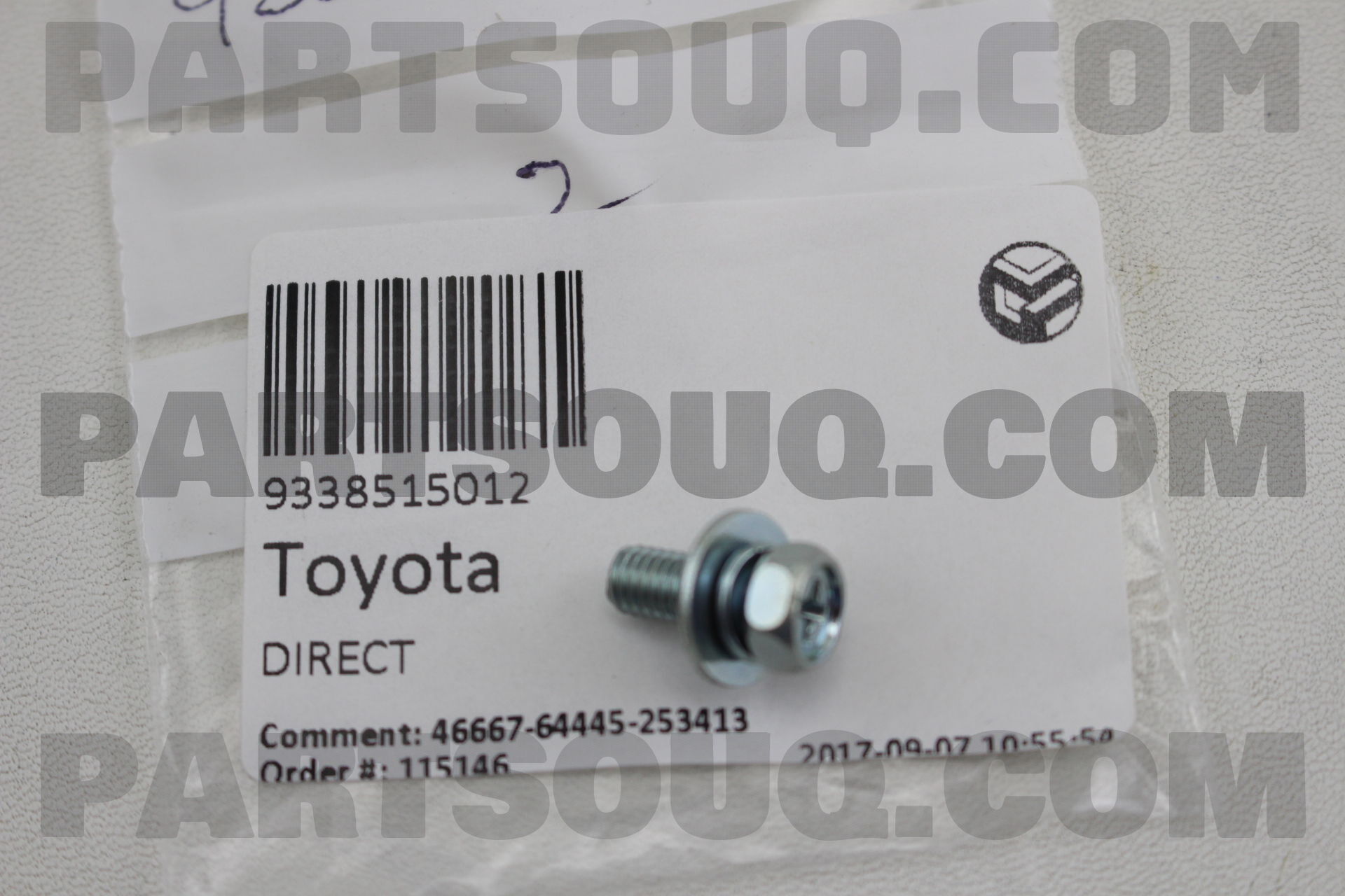 SCREW,W/WASHER 9338515012 | Toyota Parts | PartSouq