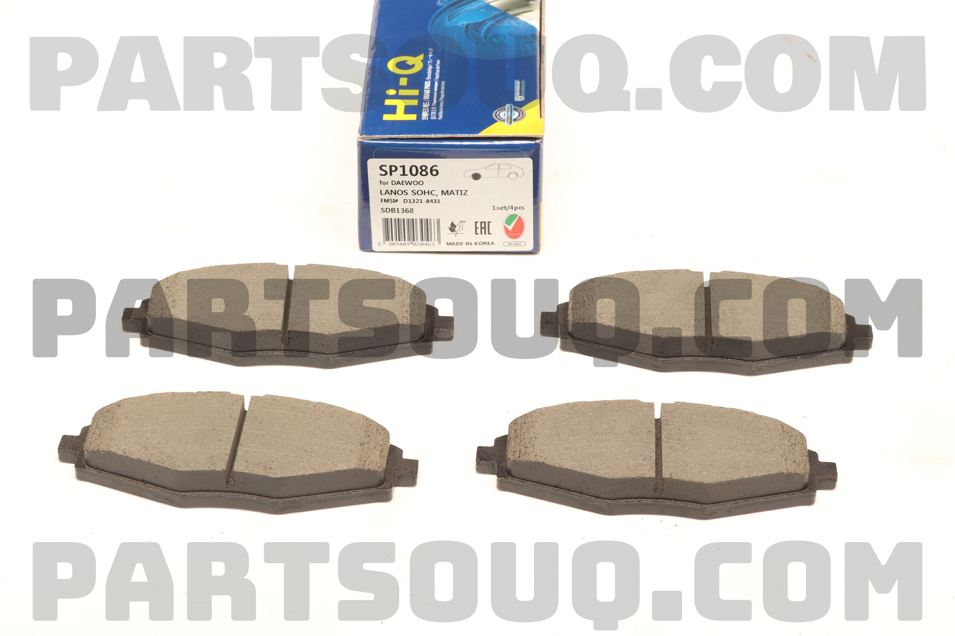 SP1086 Hi-Q BRAKE PAD FRONT CHE SPARK/MATIZ,LANOS 1998-,1996- Hi-Q ...