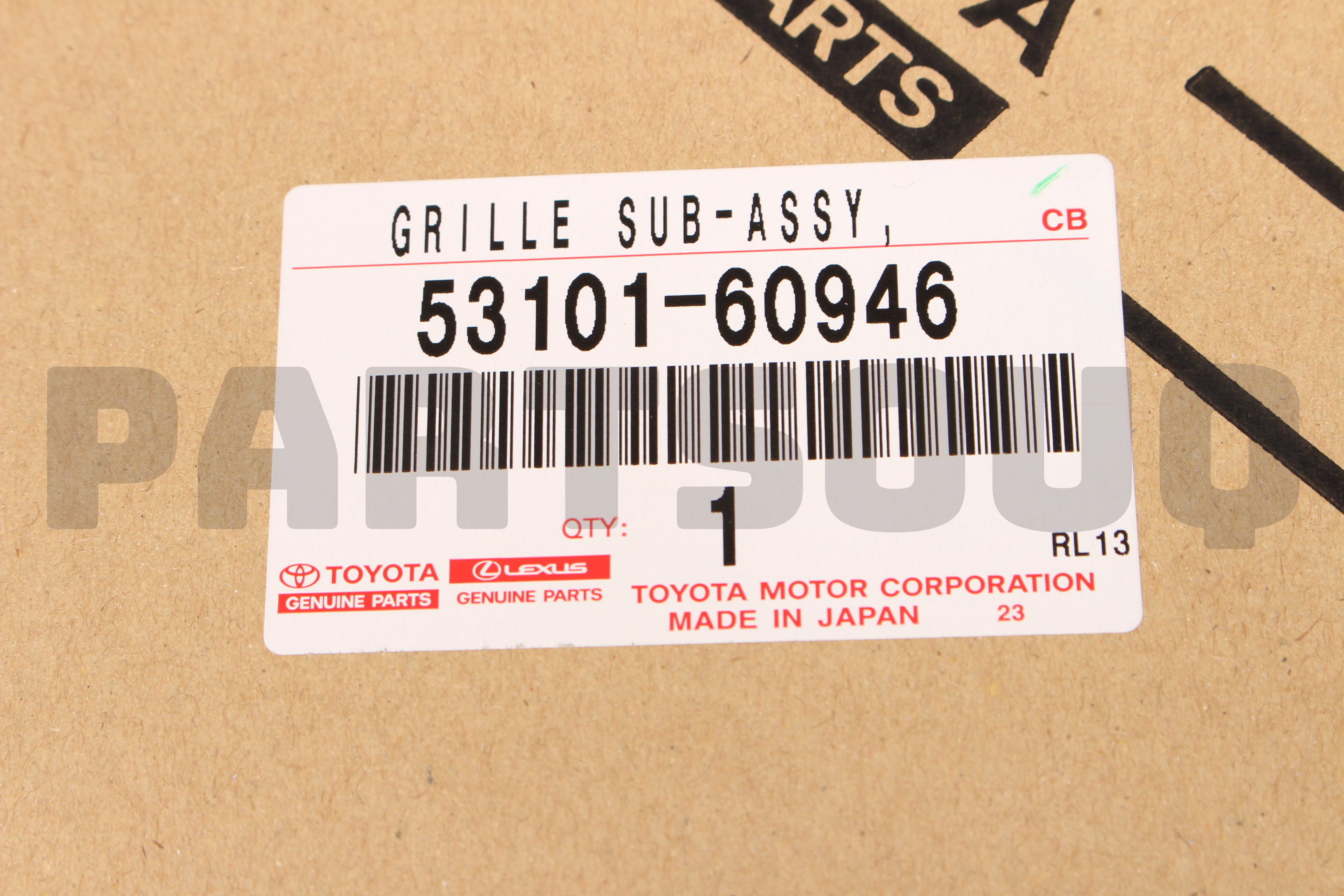 5310160946 Genuine Toyota GRILLE SUB-ASSY 53101-60946 | eBay